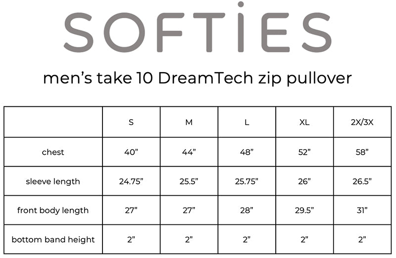 Take 10 Men's DreamTech 1/4 Zip – Softies