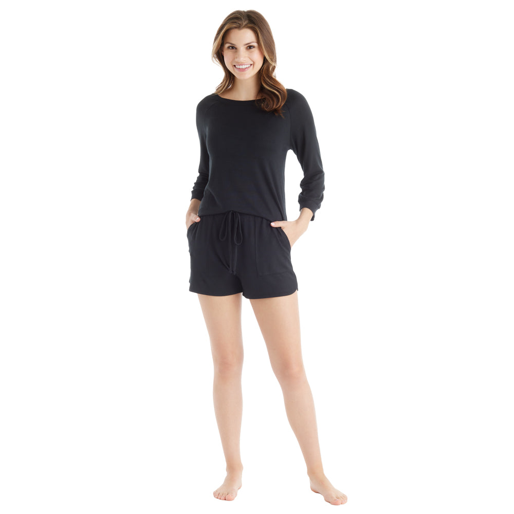 Dream 3/4 Sleeve Boat Neck Top and Short Set – Softies