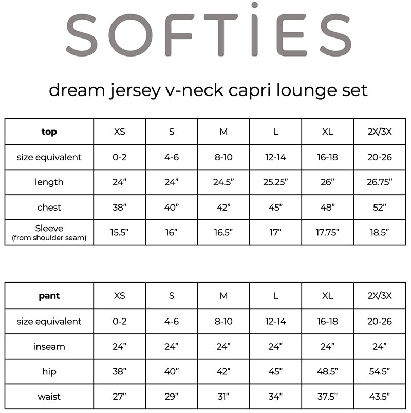 Dream Relaxed V-neck with Capri Lounge Set – Softies
