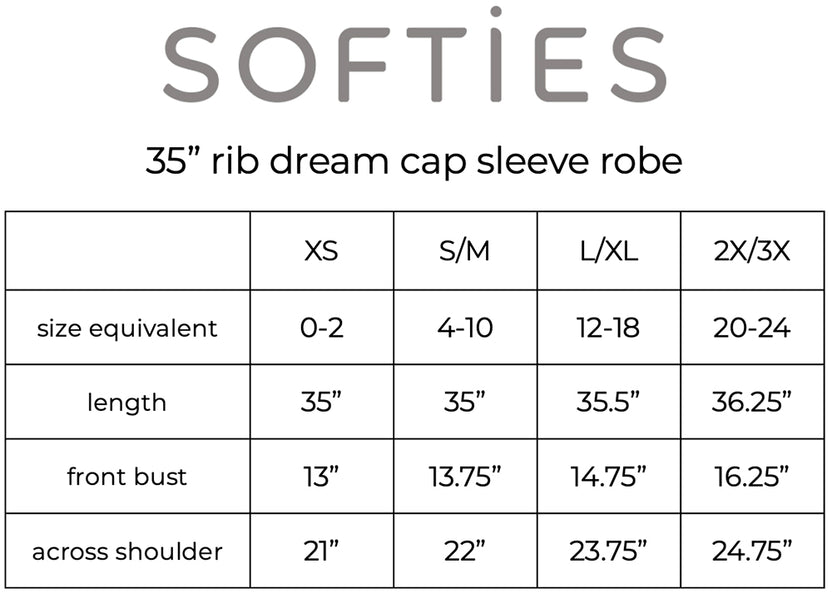 Rib Dream 35" Cap Sleeve Robe – Softies