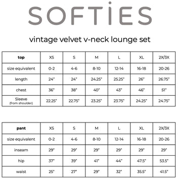 Vintage Velvet V-Neck with Wide Leg Pant | Softies