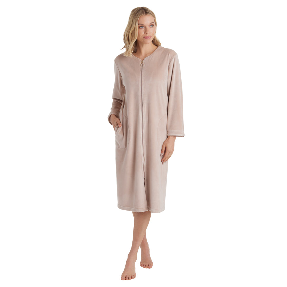 42" 3/4 Sleeve Serenity Shear Mink Zip Robe – Softies