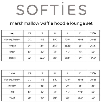 Marshmallow Waffle Hoodie Lounge Set – Softies