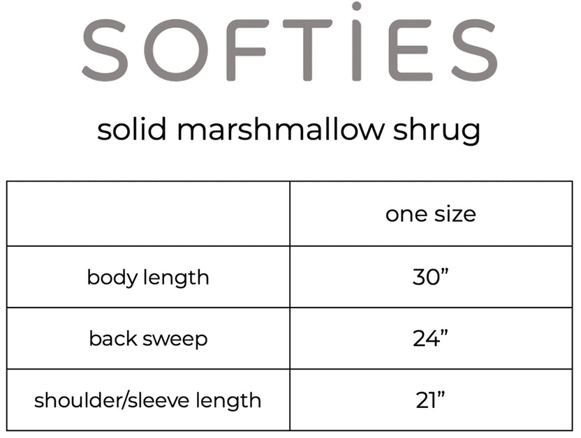 Solid Marshmallow Shrug – Softies